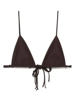 JIL SANDER Tangle Bikini Top - Brown