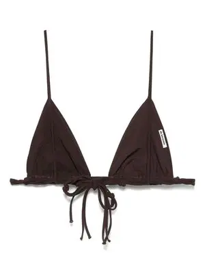 JIL SANDER Tangle Bikini Top - Brown