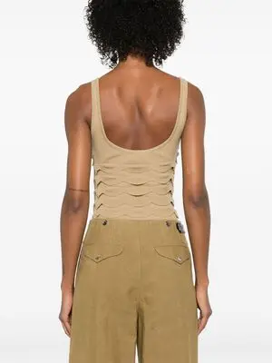 Nanushka Textured Knitted Bodysuit - Brown