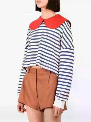 IOANA CIOLACU Striped Sweatshirt - Blue