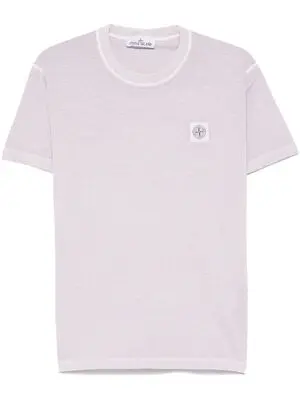 Stone Island Organic-cotton Jersey T-shirt - Purple