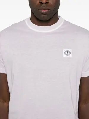 Stone Island Organic-cotton Jersey T-shirt - Purple