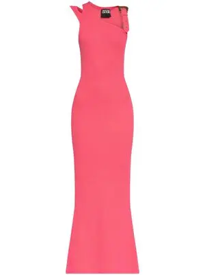 Pink Ribbed Maxi Dresses
