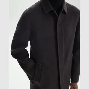 Theory Car Coat In Double-face Wool-cashmere - Hickory Melange