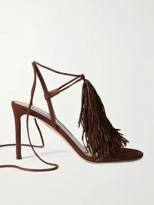 Aquazzura Fringe Sandals For Women
