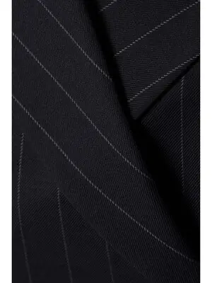 Monse Cropped Cold-shoulder Pinstriped Wool-blend Twill Jacket