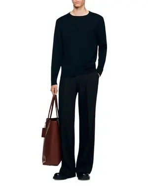 Sandro Fine Knit Sweater - Black