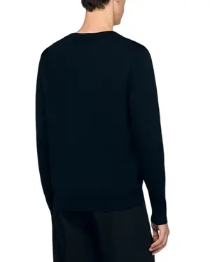 Sandro Fine Knit Sweater - Black