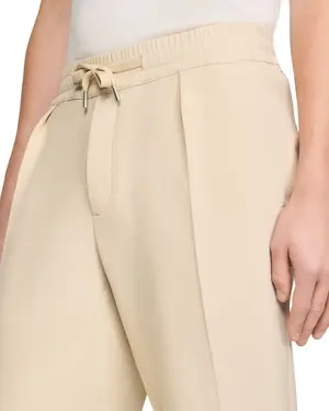 Sandro Straight Leg Drawstring Trousers - Oats