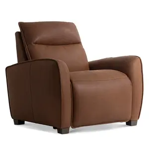 BERNHARDT Soledad Power Motion Leather Recliner - - Leather/portobello Finish