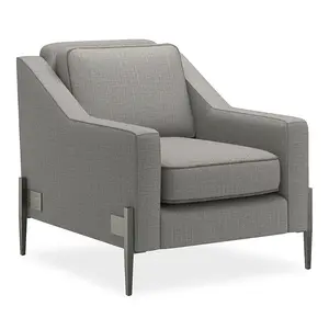 CARACOLE Remix Chair - Smoked Stainless/khaki Tweed