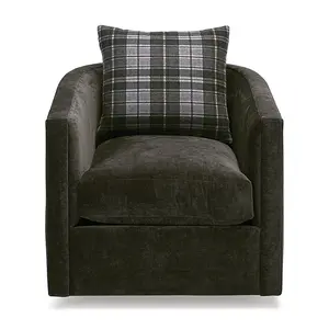 MASSOUD Lavon Swivel Chair - Drew Espresso
