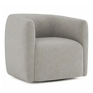 BERNHARDT Connel Swivel Chair, In Fabric - Gray Fabric - D