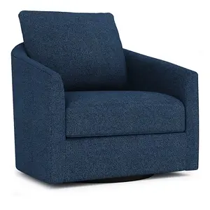BERNHARDT Grenada Swivel Chair - Blue Fabric - D