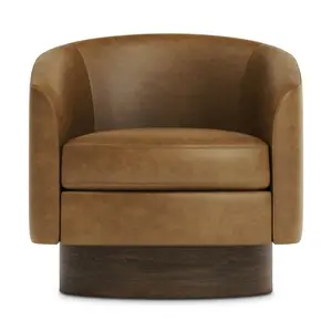BERNHARDT Camino Leather Swivel Chair