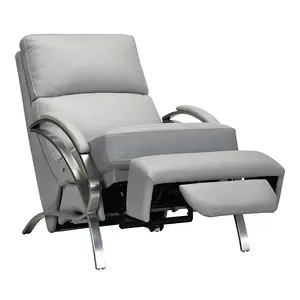 Bloomingdale'S Jackie Power Leather Recliner Chair Exclusive - Heavenly Dove
