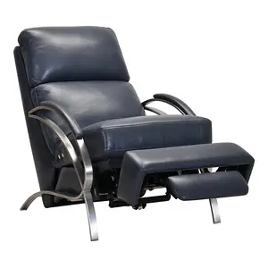 Bloomingdale'S Jackie Power Leather Recliner Chair Exclusive - Zen Indigo