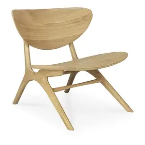ETHNICRAFT Eye Lounge Chair, Light Wood Tone - Oak