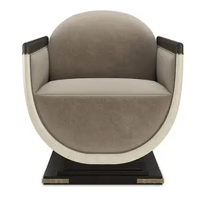 CARACOLE Helena Chair - Ivory Craze/charred Bark/brushed Gold