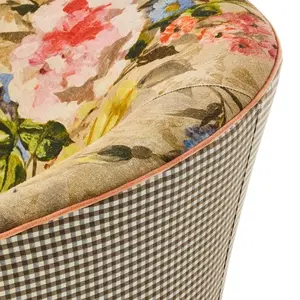 MACKENZIE-CHILDS Field Study Floral & Gingham Accent Chair