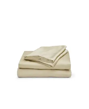 ETTITUDE Cleanbamboo Signature Sateen Sheet Set, Queen Sand