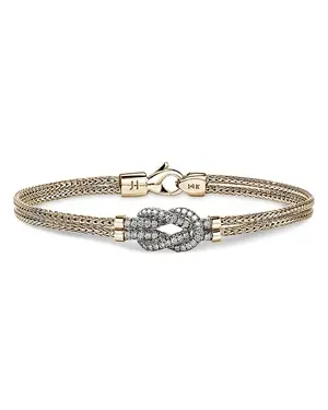 John Hardy 14k Love Knot Diamond Bracelet - Yellow Gold
