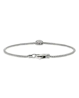 John Hardy Sterling Diamond Pave Disc Chain Bracelet - Silver