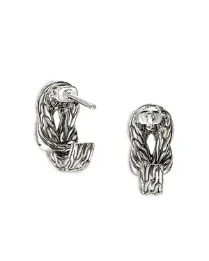 John Hardy Sterling Diamond Pave Love Knot Earrings - Silver