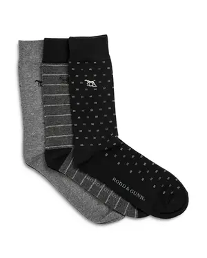 Rodd & Gunn Seacliff Dress Sock Pack Nero Multi