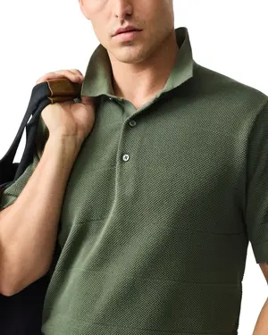 Rodd & Gunn Masons Regular Fit Flat Knit Polo Shirt - Forest