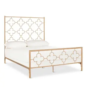 SAFAVIEH Morris Lattice 54 Metal Bed Full - Antique Gold