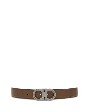 FERRAGAMO Double Gancini Reversible Belt