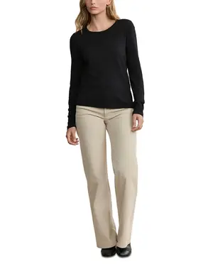 Jenni Kayne Long Sleeve Slim Tee - Black
