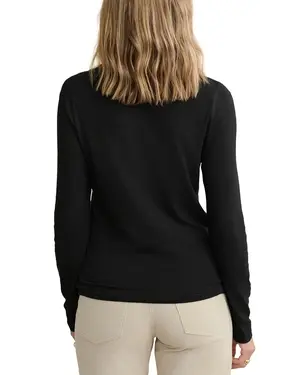 Jenni Kayne Long Sleeve Slim Tee - Black