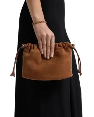 Strathberry Charlotte Drawstring Suede Crossbody Bag