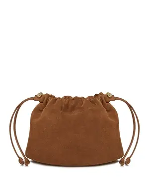 Strathberry Charlotte Drawstring Suede Crossbody Bag