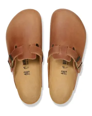 BIRKENSTOCK Boston Clogs - Cognac