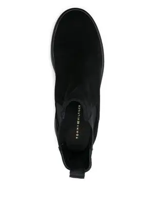 Tommy Hilfiger Suede Chelsea Boots - Black