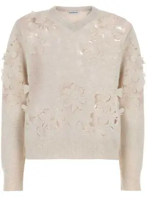 BURBERRY Burberry Cutout Daisy Sweater
