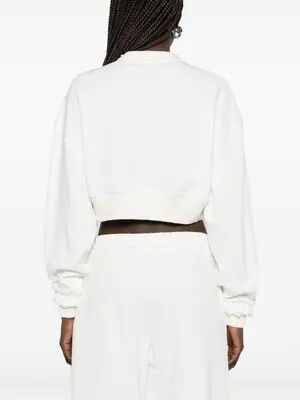 Alexander McQueen Cropped Sweatshirt - White