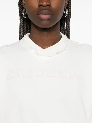 Alexander McQueen Cropped Sweatshirt - White