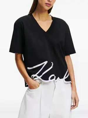 Karl Lagerfeld Signature T-shirt - Black