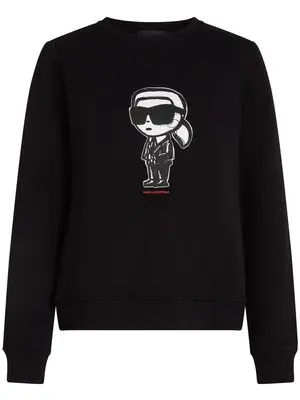 Karl Lagerfeld Ikon Sketch Sweatshirt - Black
