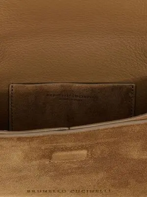 Brunello Cucinelli Monili-embellished Clutch - Brown