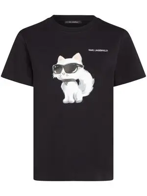 Karl Lagerfeld Ikon Choupette T-shirt - Black