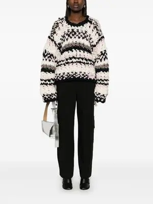 GANNI Hand-knit Sweater - White