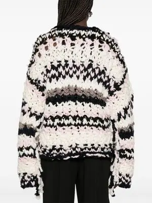 GANNI Hand-knit Sweater - White