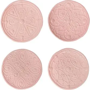 JULISKA Jardins Du Monde Set Of 4 Side/cocktail Plates - Blush