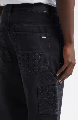 Amiri Debossed Ma Quad Carpenter Jeans - Vintage Black