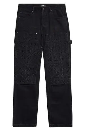 Amiri Debossed Ma Quad Carpenter Jeans - Vintage Black